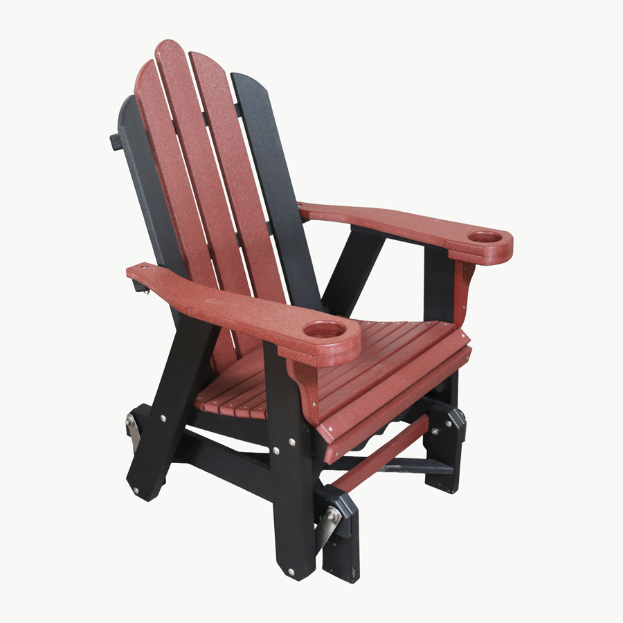 Amish-Made Outdoor Single Adirondack Glider - Ephraim's Outdoor Furniture